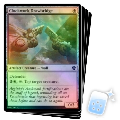 FOIL CLOCKWORK DRAWBRIDGE X4 Dominaria United DMU Magic MTG MINT CARD ...