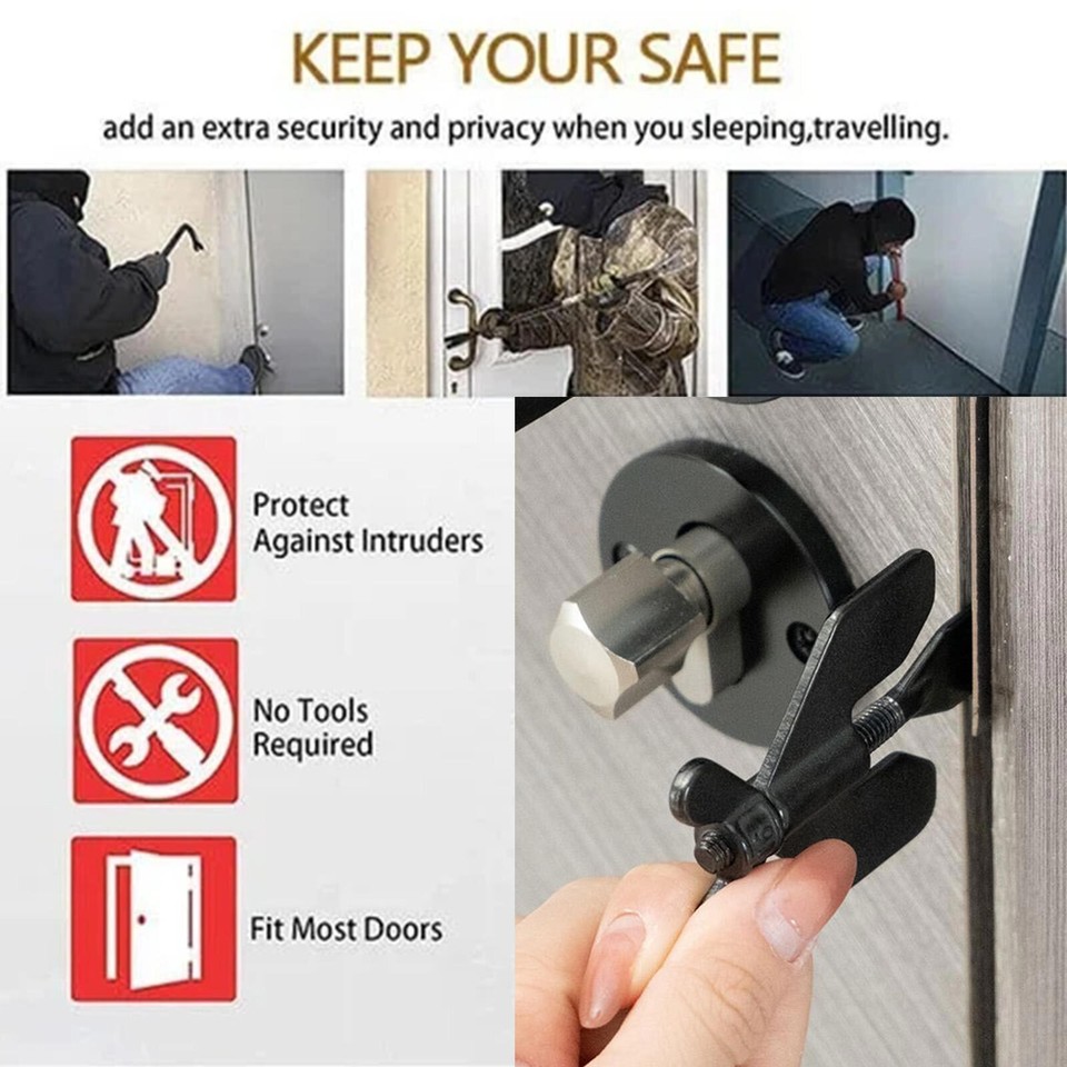 Portable Door Lock Travel Security Door Lock Hotel Intrusion Prevention ...
