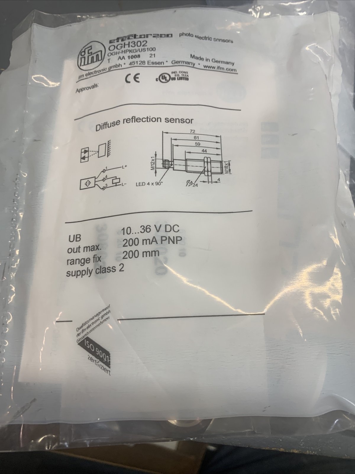 New IFM Efector 200 OGH302 Photoelectric Sensor FREE SHIPPING | eBay