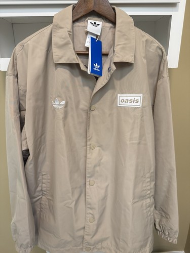 Adidas x Oasis Tour Coach Jacket - Stone Khaki - Large - New with tags ...