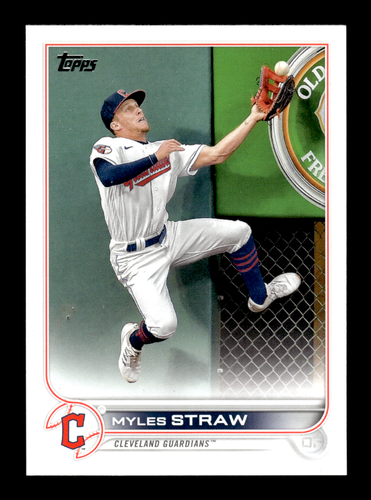 2022 Topps # 654 Myles Straw Card Cleveland Guardians | eBay