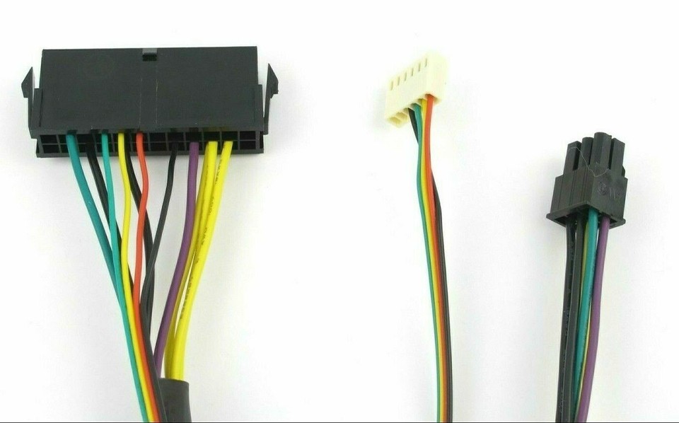 12" ATX Main 24-Pin to 6Pin PSU Power Adapter Cable HP EliteDesk 705G3 ...