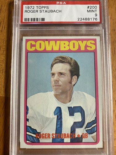 1972 Topps #200 Roger Staubach : Rookie Card : Rare : Low Population ...