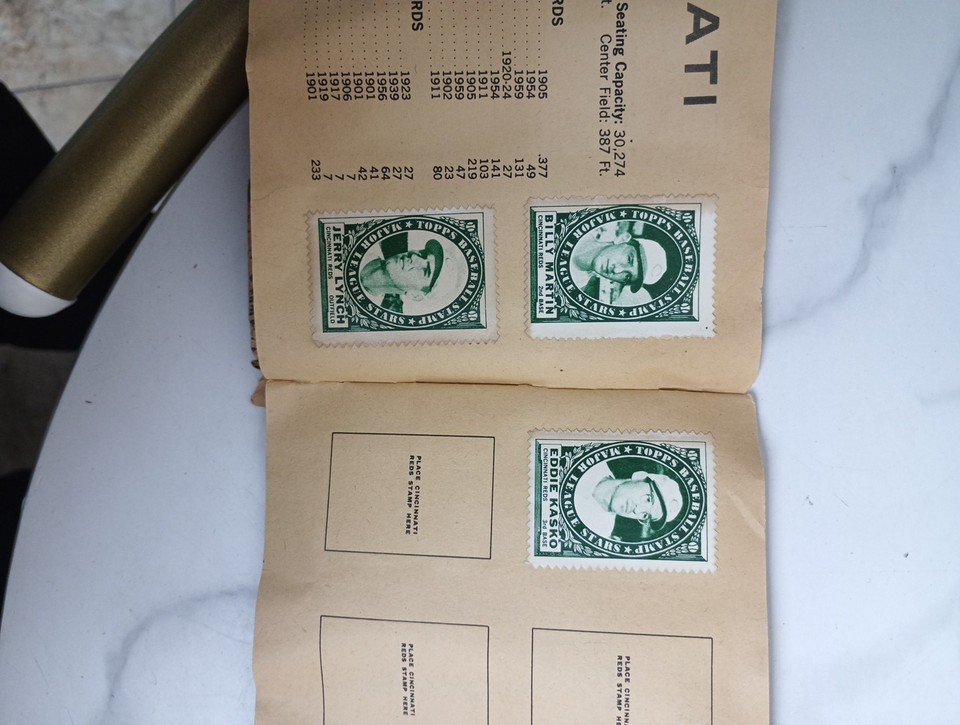 Topps 1961 Baseball Stamp Book With 58 Different Players Collected | eBay