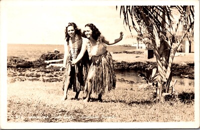 Real Photo Postcard Hawaiian Hula Girls on Hawaiian Islands | eBay
