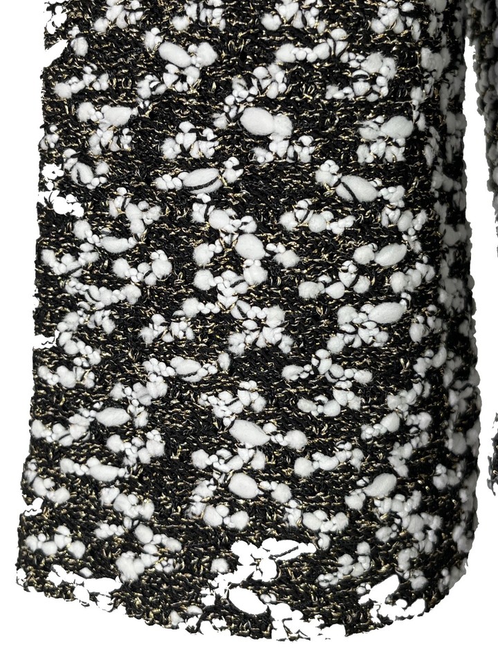 NWT ST. JOHN Knits Gold Metallic Slub Knit Jacket Blazer Skirt Suit sz ...