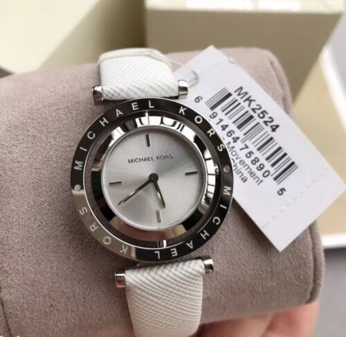 Michael Kors Women's Averi White Leather Strap Wristwatch MK2524 | eBay