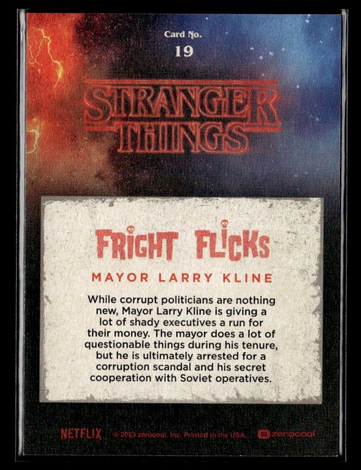 2023 Topps Stranger-Things #19 Mayor Larry Kline (Silver) | eBay