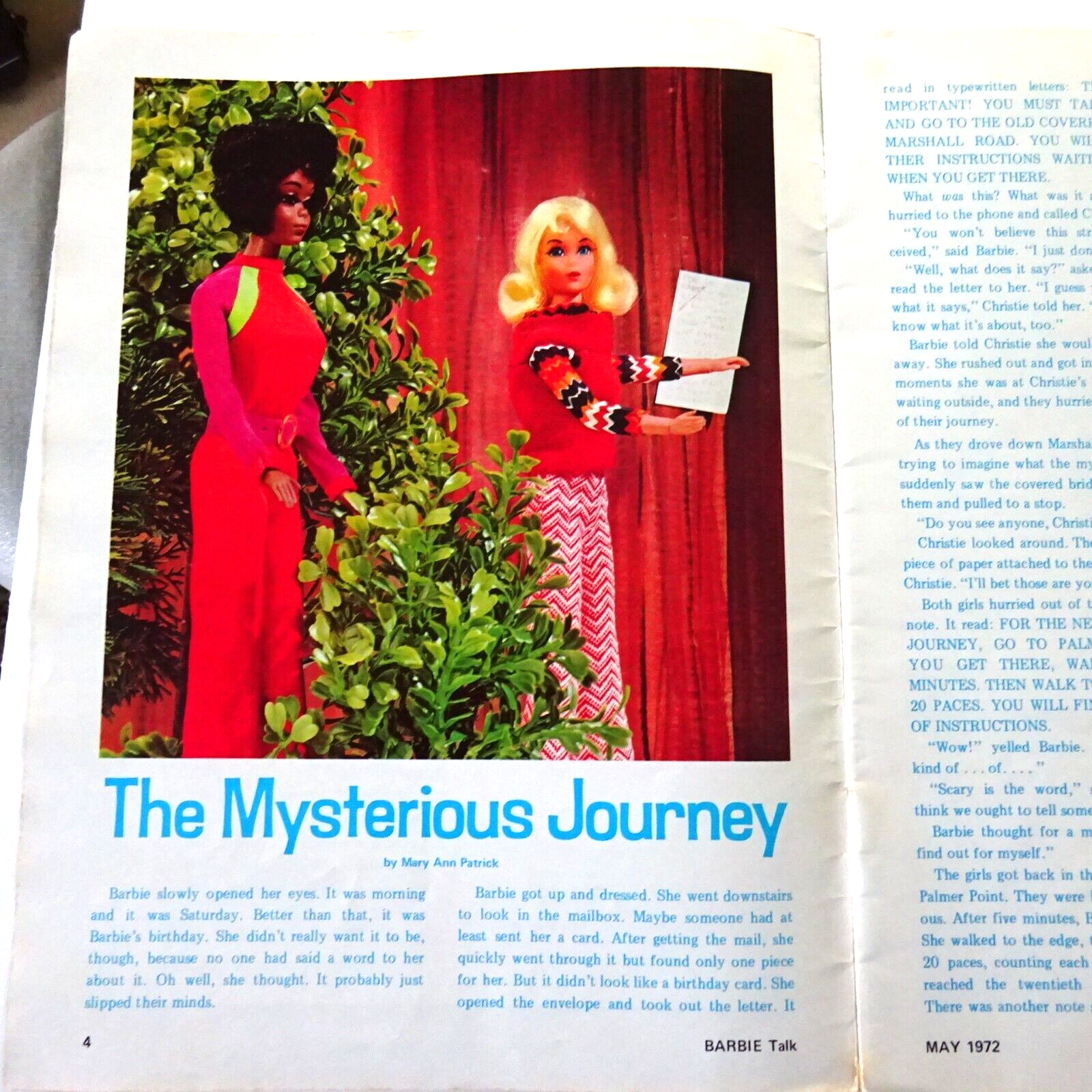 Barbie Talk Fan Club Magazine May 1972 Volume 3 Number 4 Mattel So Much ...