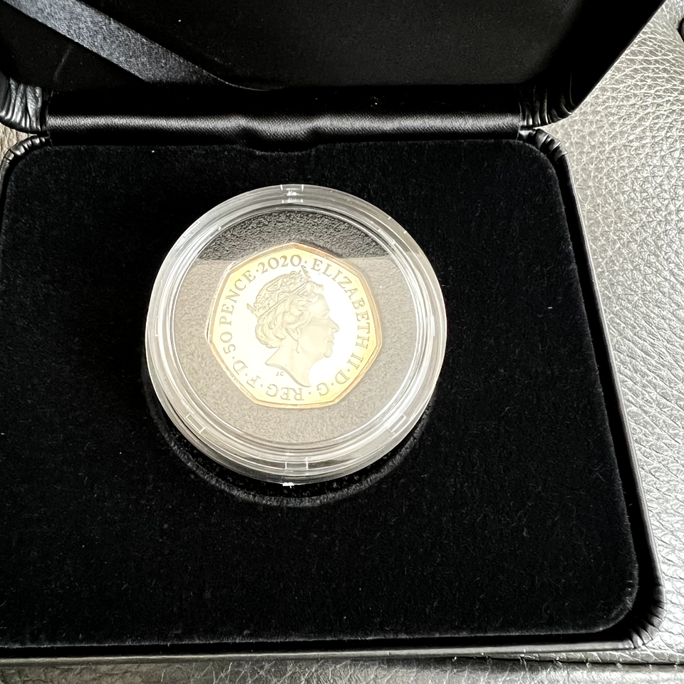 🇬🇧 2020 SILVER PROOF BREXIT Queen Elizabeth 50p Royal Mint Coin w/ Box ...