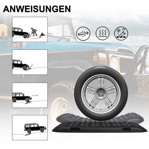 Car Sand Berge Boards Sand Tracks - 10 Ton Capacity Pair, Black Plastic ...