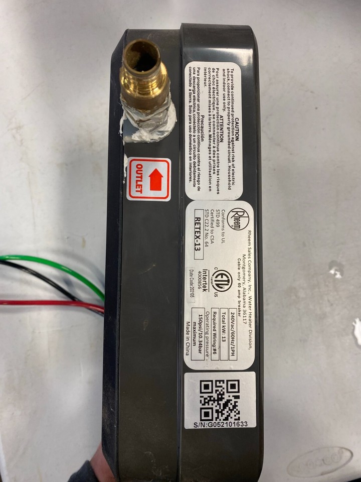 Rheem RTEX-13 Residential Tankless Water Heater 313036679639| eBay