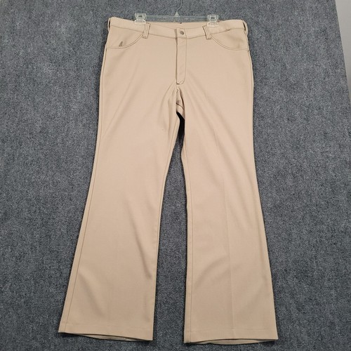 Vintage 70s Wrangler Men’s 40x31 Rancher Pants Polyester Brown Made in ...