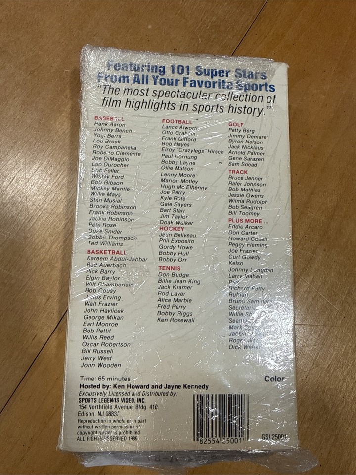 101 Super Stars Greatest Sports Legends 10th Anniversary Special VHS ...