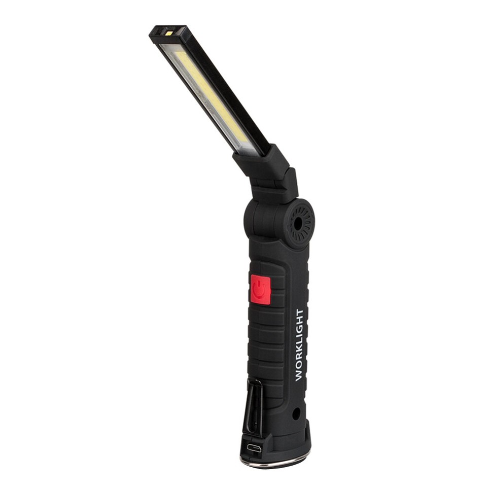 COB LED Magnetic Work Light Rechargeable Inspection Torch Foldable Lamp ...