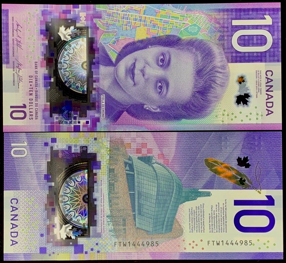 Canadian Money Polymer CANADA 1867 2017 $10 POLYMER BANKNOTE IN