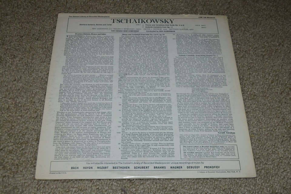 Tschaikowsky~Overture Fantasia, Romeo & Juliet~Max Goberman~FAST ...