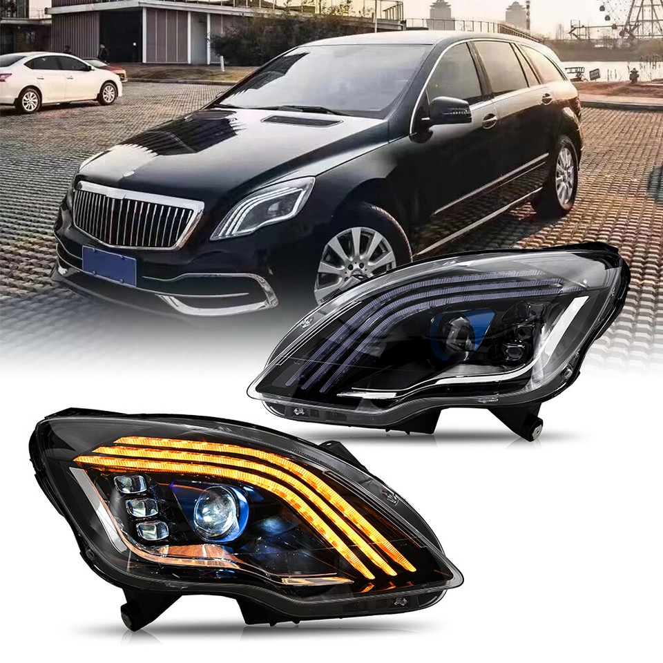 Double Beam LED Headlights For Mercedes Benz R-class W251 2010-2017 ...