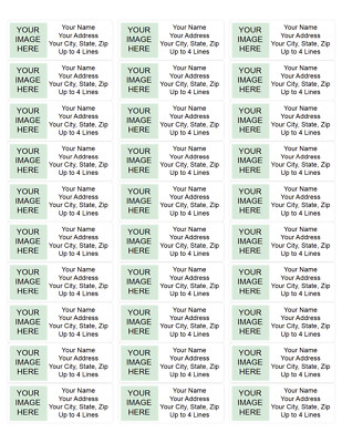 60 Personalized with Your Image Address Mailing Labels 1" x 2.625 FREE ...