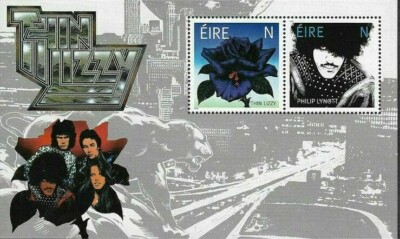 2019 Ireland Stamps Thin Lizzy Miniature Sheet Phil Lynott Irish Stamp ...
