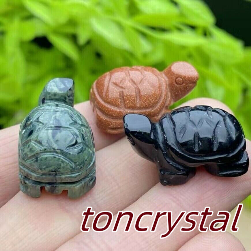 5pcs Mixed Natural Quartz Crystal Tortoise Carved Turtle Skull Healing ...