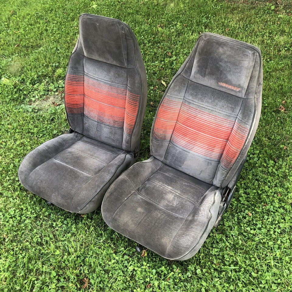 83-93 CHEVY S10 BLAZER JIMMY FRONT GRAY RED BUCKET SEAT CORES | eBay