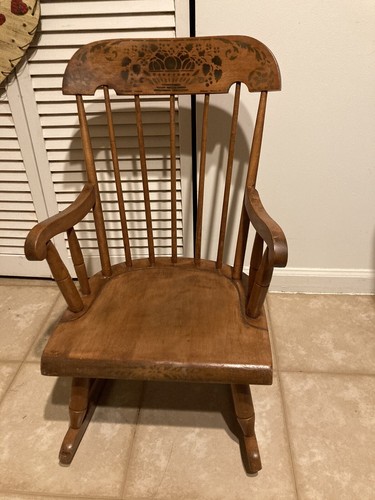 Antique Child’s Rocking Chair Hand Made & Hand Painted | eBay