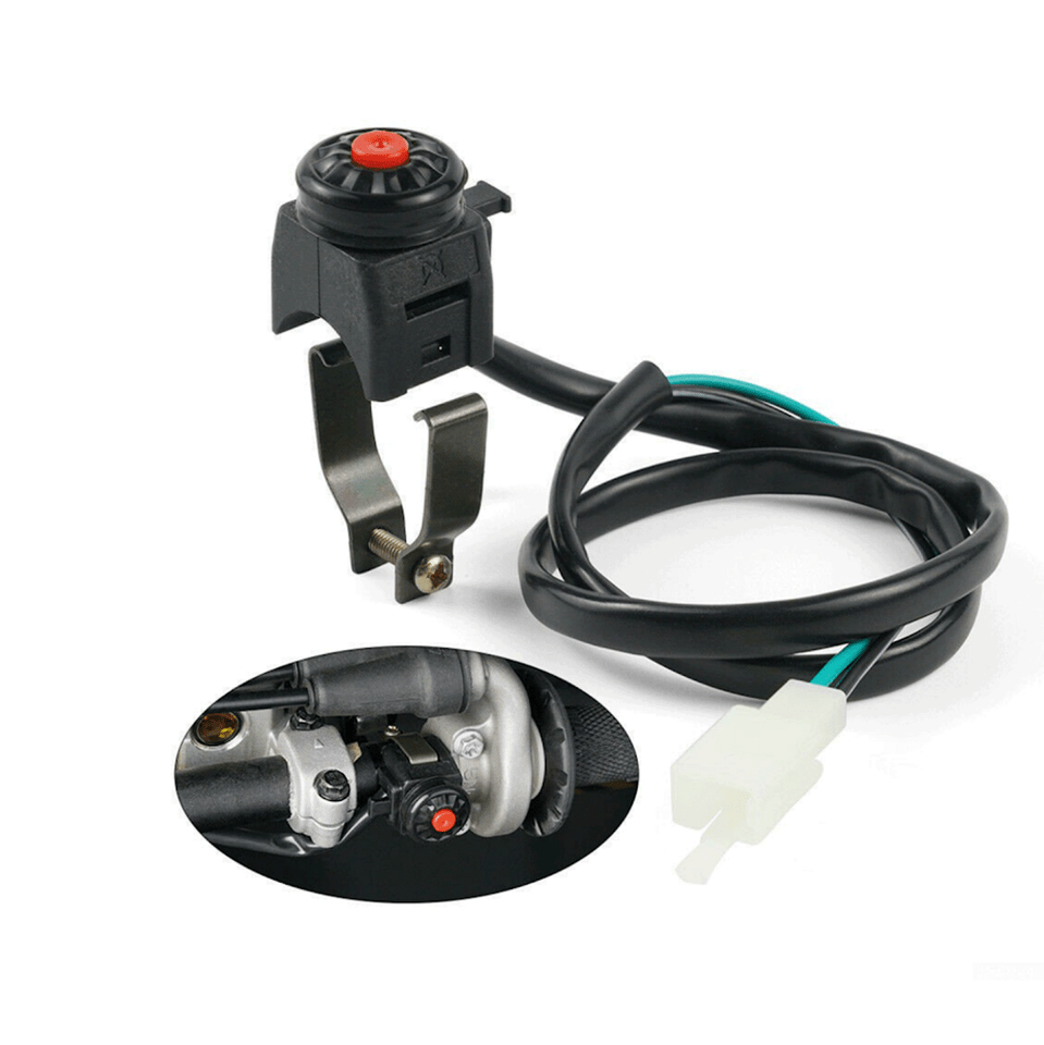 2Pcs Motorcycle KILL SWITCH Red Push Button Horn Starter Dirt Bike KTM ...
