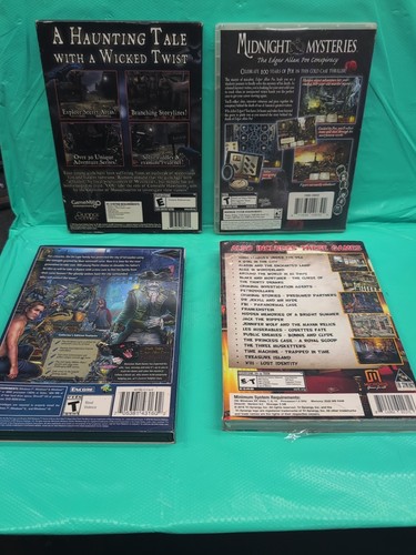 Lot of four or more Games PC CD/DVD-ROMs Software, Mysteries, Hidden ...