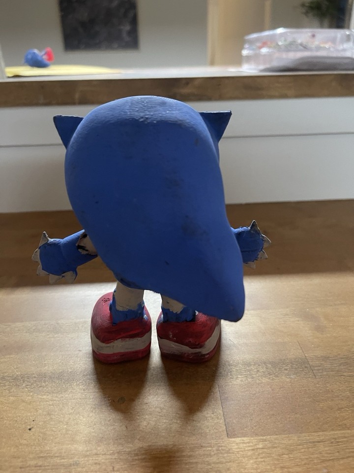 Bootleg Metal Sonic Plush/ Hue Hue Metal / giant 3-D Print( read descr ...