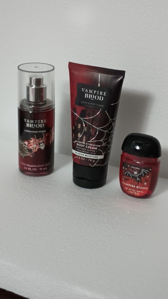 BATH BODY WORKS VAMPIRE BLOOD SPRAY MIST BODY CREAM HAND SANITIZER ...