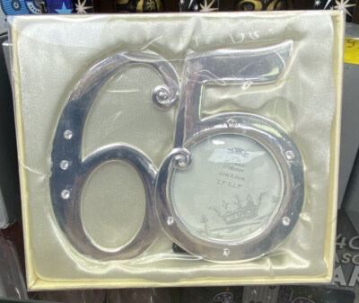 65th birthday picture frame Keep Sake boxed gift 2 x 3 inch pictures ...