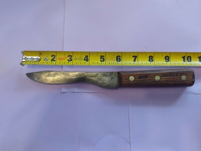 Vintage RUSSELL Knife 0331 Hi-Carbon Steel 5.5" Blade, With Hickory ...