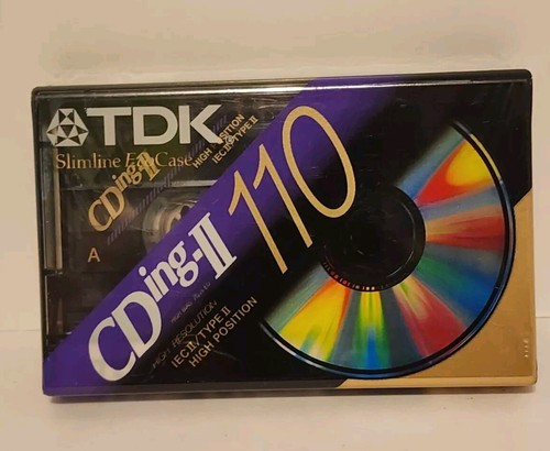 TDK CDing II 110 Type 2 High Position Audio Cassette Tapes NEW Sealed-1 ...