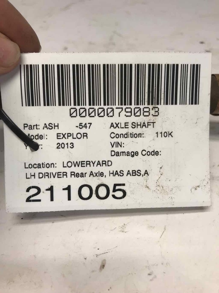 11-19 FORD EXPLORER axle shaft Driver Rear Axle left | eBay