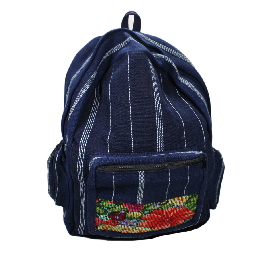 Blue Jean Stripe Backpack Tapestry Bag Hippie Boho 100% Cotton 15" | eBay
