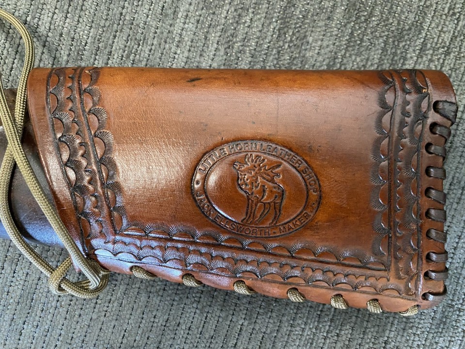 LEATHER GUN STOCK COVER WINCHESTER COMMERATIVE SRC POST 64 BUTT STOCK ...