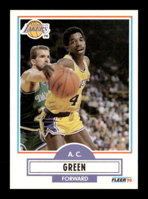 1990-91 Fleer #92 A.C. Green Los Angeles Lakers MINT Basketball Card ...
