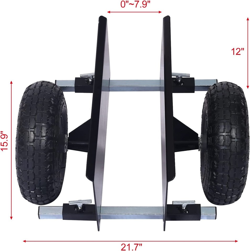 600 LB Panel Dolly with 10in.Pneumatic Wheel Heavy Duty Door Dolly ...