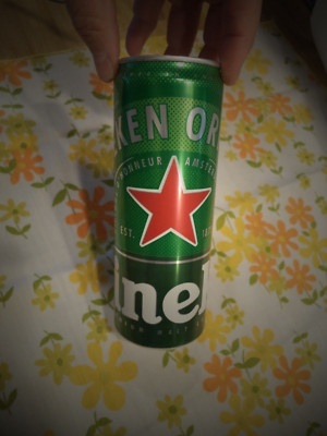 HEINEKEN 12 OZ TALL ALUMINUM BAR CODE BEER CAN BREWED IN HOLLAND RED ...