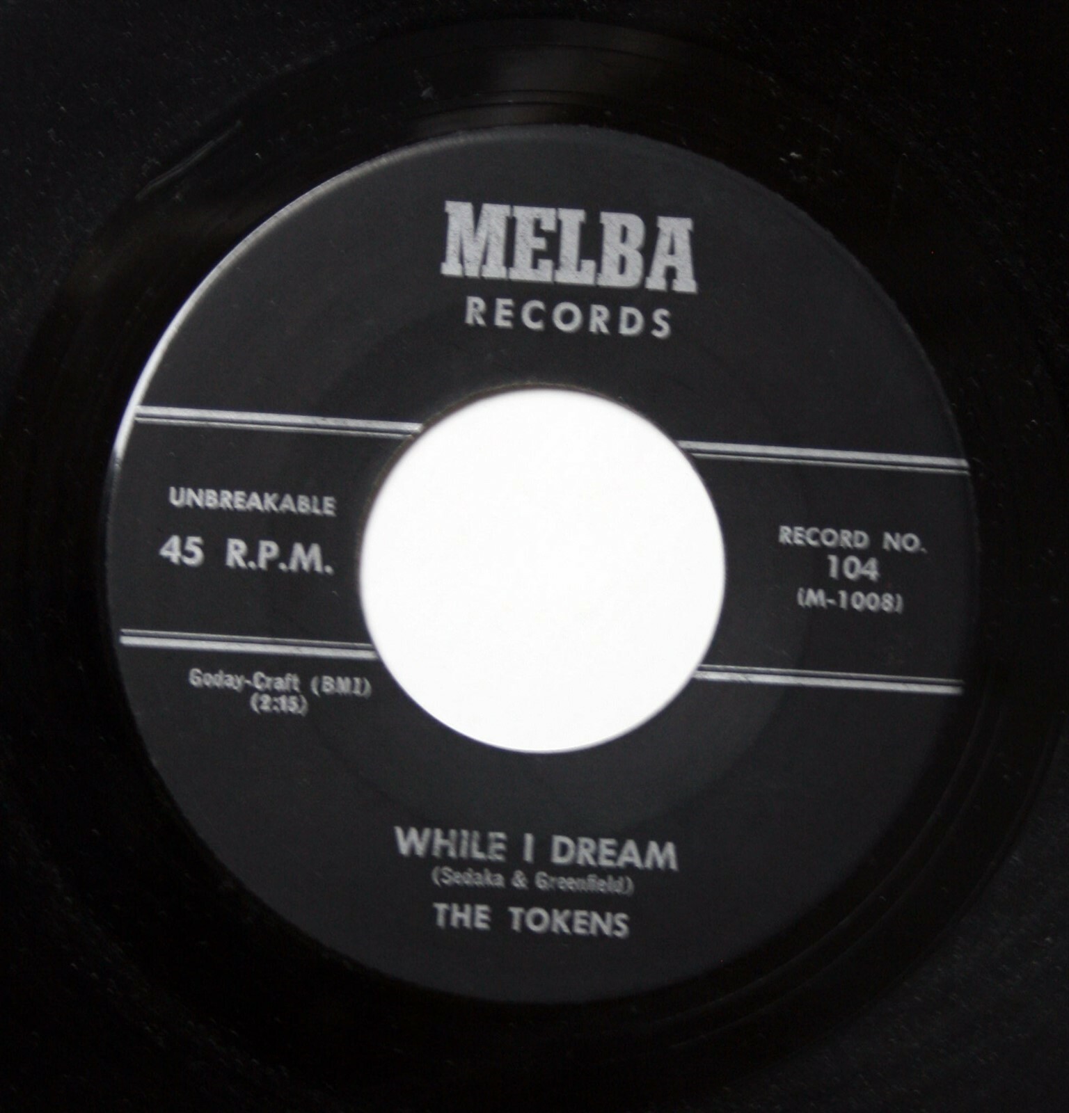 TOKENS w/NEIL SEDAKA Doo Wop 45rpm I Love My Baby b/w While I Dream ...