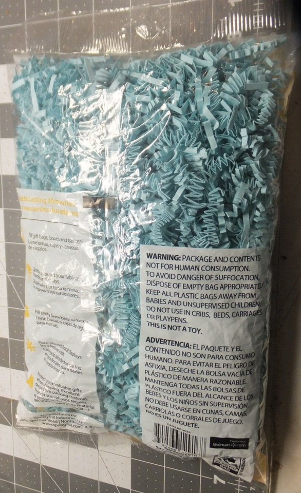 Decorative Shred Bule Crinkle Paper, One Bag of: 3oz (85g) , (NEW) | eBay