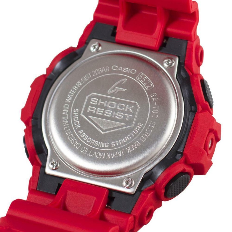 Casio G-Shock Analog/Digital Watch Red Resin GA-700-4A / GA700-4A | eBay