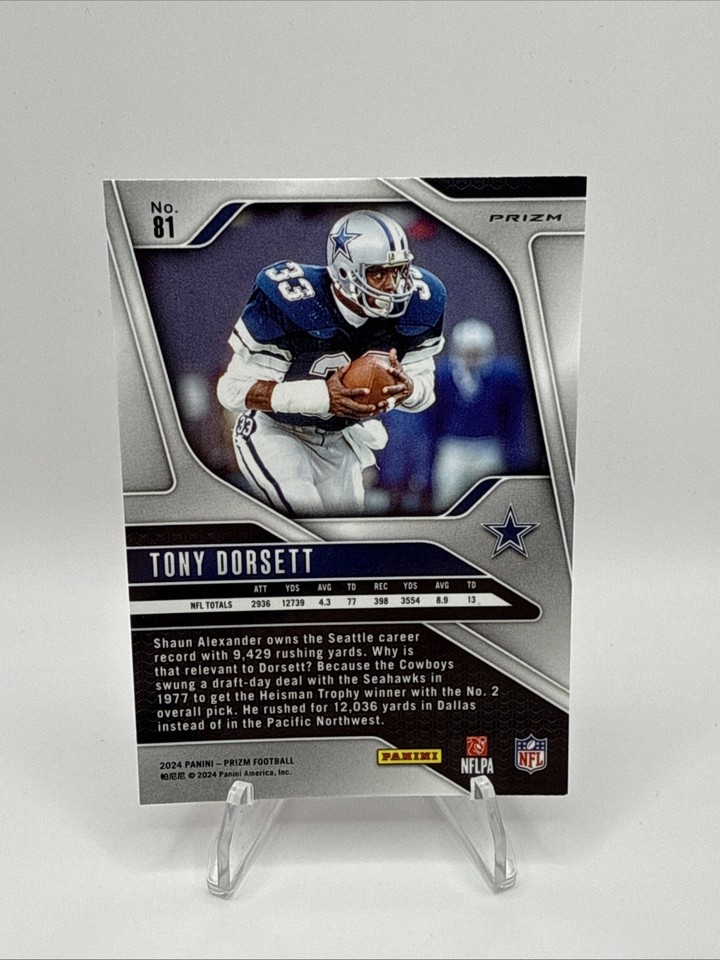 Tony Dorsett 2024 Panini Prizm Pink Wave #81 - Dallas Cowboys | eBay