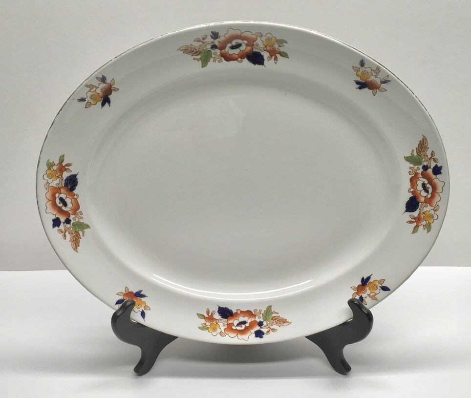 "DERBY" Leighton Pottery 16" Oval Serving, Meat Platter c 1890-1900 ...