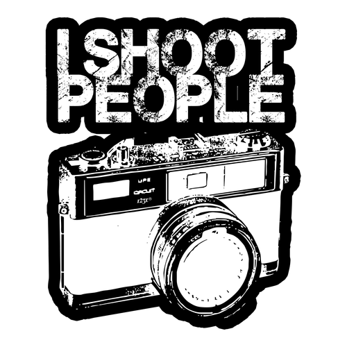 2 x Large Car Stickers i shoot people white Decal Bumper Laptop Window ...