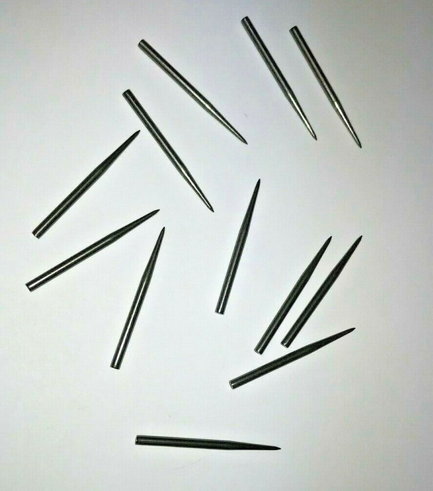 12 PC Scratch Awl Replacement Bits Tips ( 2" Long ) Leather Tools Made ...