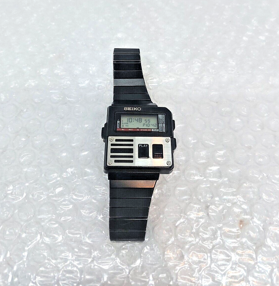 Seiko M516-4009 Ghostbuster Voice Recorder Chrono Alarm LCD Watch | eBay