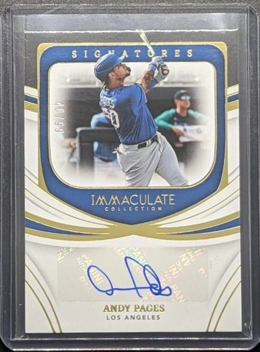 Andy Pages 2022 Panini Immaculate Signatures Auto Card #40/99 | eBay