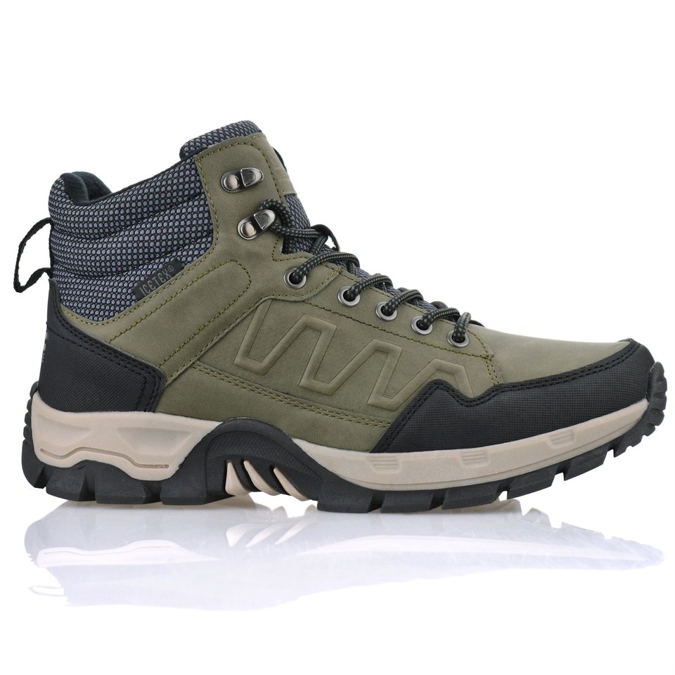 Mens Walking Hiking Memory Foam Casual Lace Up Ankle Boots Trainers ...
